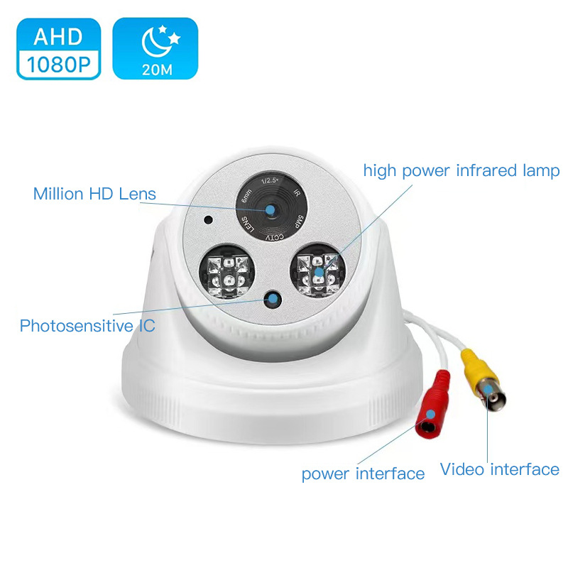 2MP 1080P AHD Coaxial Indoor Dome CCTV Surveillance Security Analogue ...