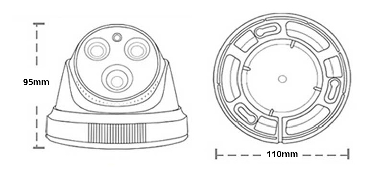 IP66 Waterproof ABS Plastic CCTV Security Surveillance Dome Camera ...