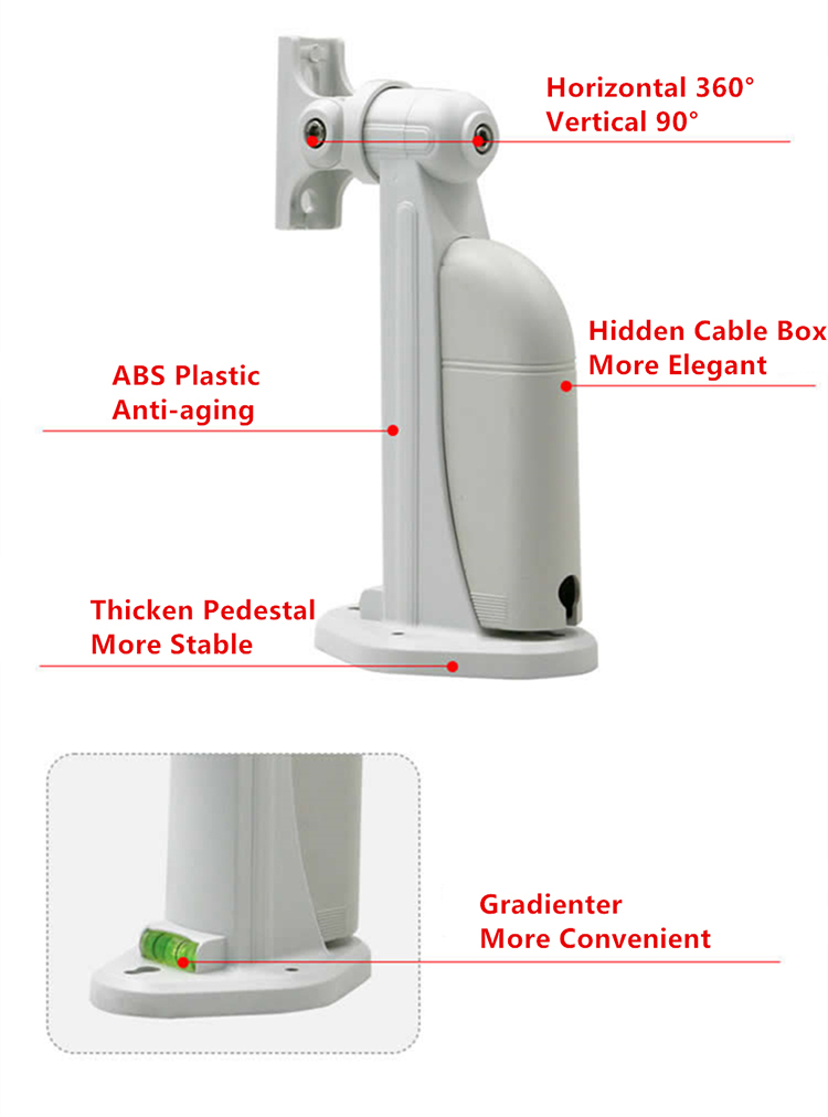 Thicken ABS Plastic CCTV Security Surveillance Camera Bracket Stents ...